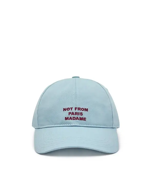 Drole De Monsieur Embroidered Logo Baseball Cap - Blu