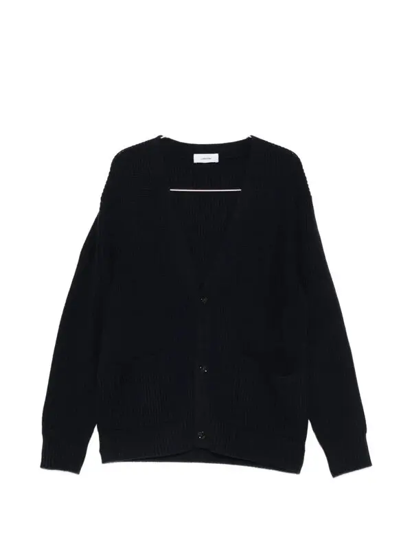 LARDINI V-neck Button-front Cardigan In Wool-cashmere Blend