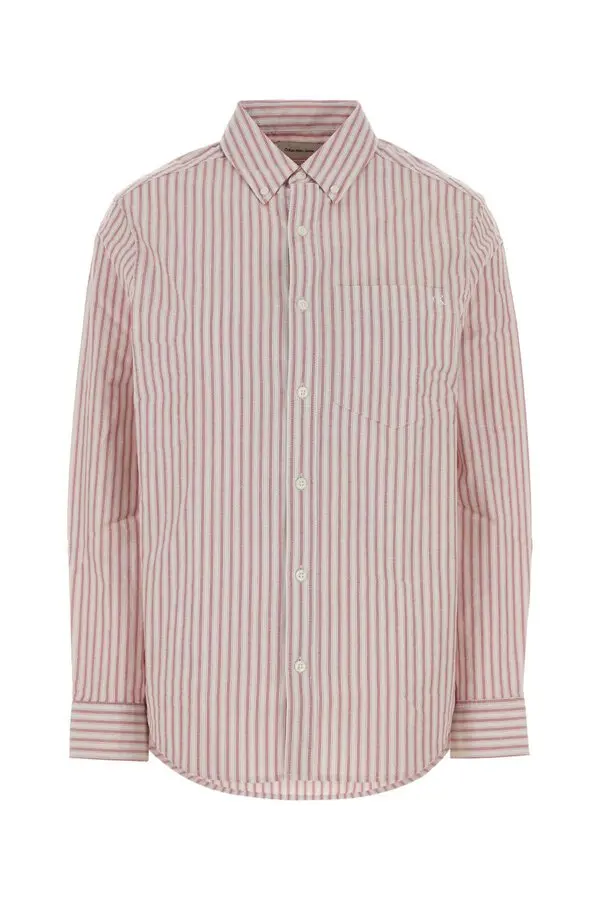 Calvin Klein Embroidered Stretch Oxford Shirt For