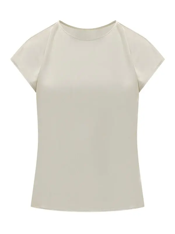 Calvin Klein Sleeveless V-neck Mini Top - Chalk