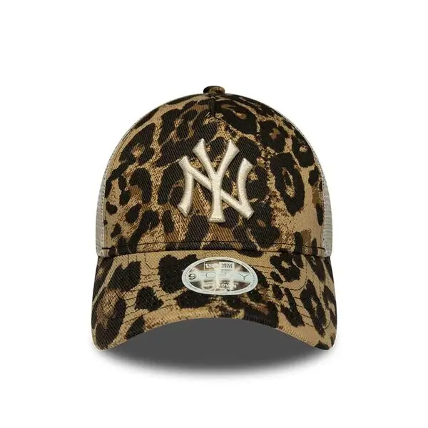 New Era Leopard Print Trucker Hat - Dark Brown