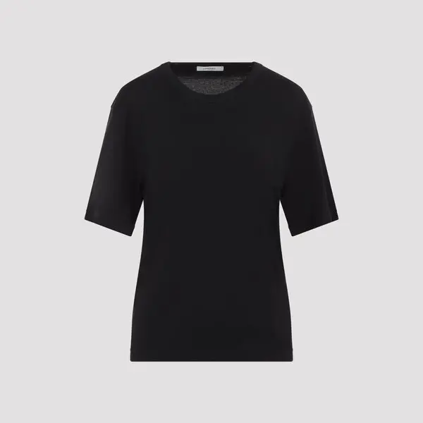 LEMAIRE Ribbed Cotton T-shirt - Black
