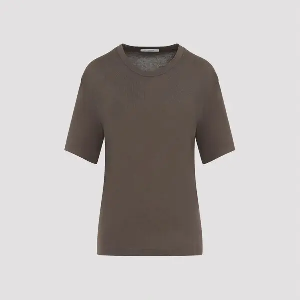 LEMAIRE Ribbed Cotton T-shirt For - Grey