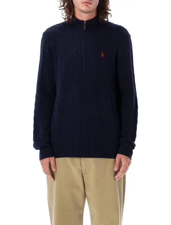 Polo Ralph Lauren Cable-knit Half-zip Sweater - Blu