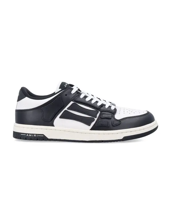 Amiri Skel Top Low Sneaker With Sculpted Bone Leather Appliqués - Nero