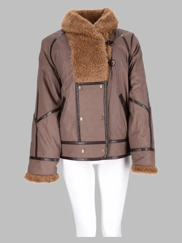 MARANT ETOILE Inspired Cropped Jacket With Timeless Appeal - Brown