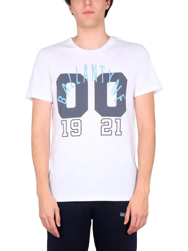 BALLANTYNE Classic Crewneck T-shirt With Front Logo Print