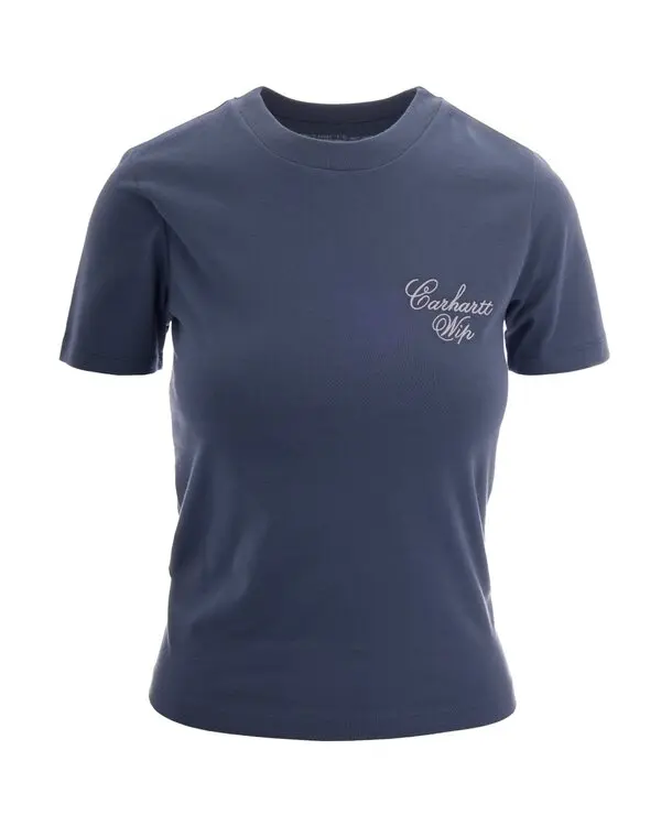 Carhartt Work In Progress Graphic Embroidered Fitted T-shirt - Shady Blue
