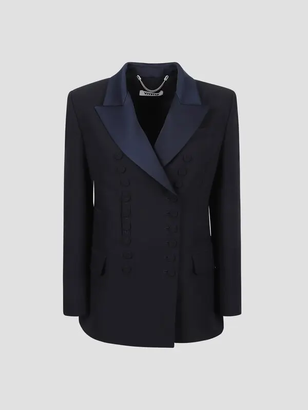 Vivetta Double-breasted Jacket With Pocket Detail