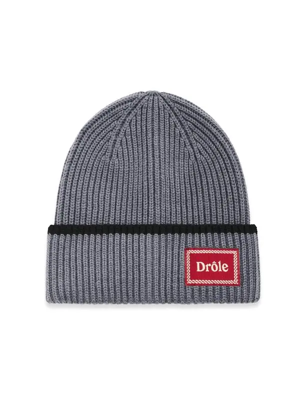 Drole De Monsieur Contrasting Trim Merino Wool Beanie