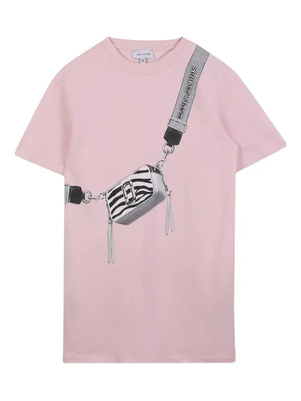 Marc Jacobs Short Sleeve Handbag Print Mini Dress - Pink