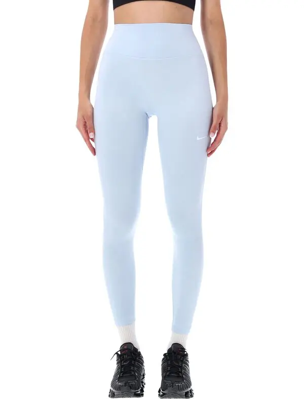 Nike High-waisted Seamless Front 7/8 Leggings With Dri-fit Back Pocket - Hidrogen Blue