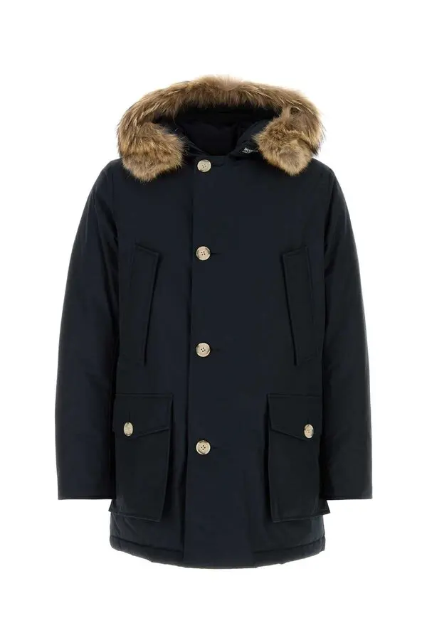 Woolrich Wool Blend Arctic Parka Jacket For - Blue