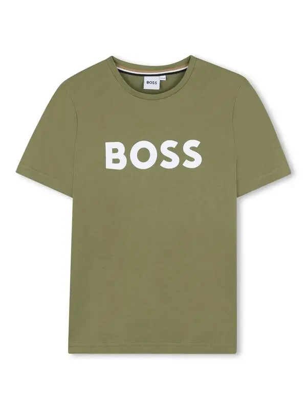 Hugo Boss Mini Frontal Printed Logo Short Sleeve T-shirt - Green
