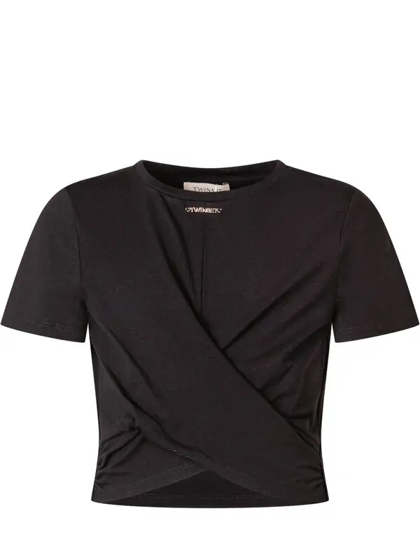 Twin-set Draped Front T-shirt - Nero