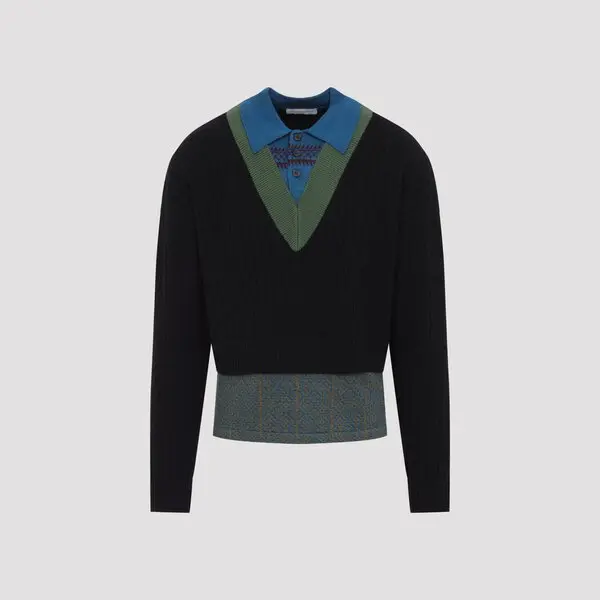 Dries Van Noten Wool Pullover Sweater - Black