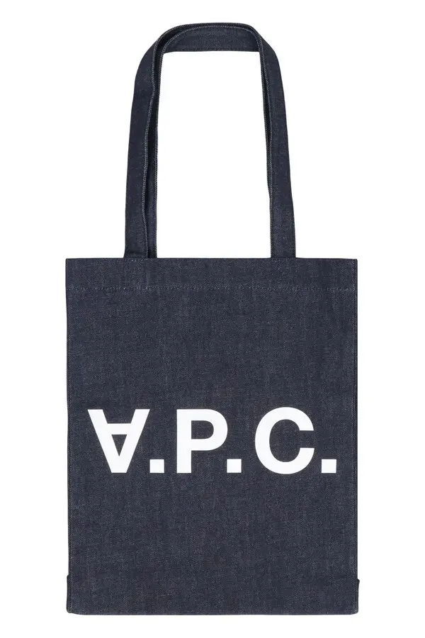 A.p.c. Laure Tote Handbag Tote Bag With Internal Pocket - Denim