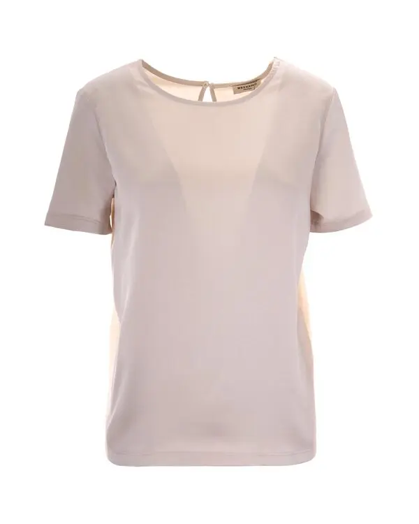 Max Mara Short-sleeve Crewneck Top - Panna