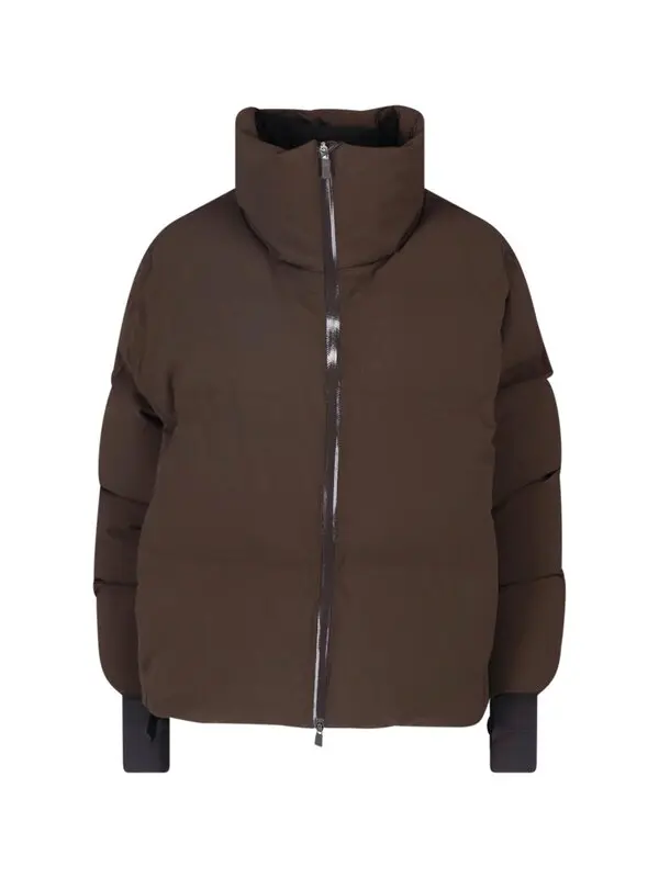 Herno Puffer Jacket With High Neck - Brown
