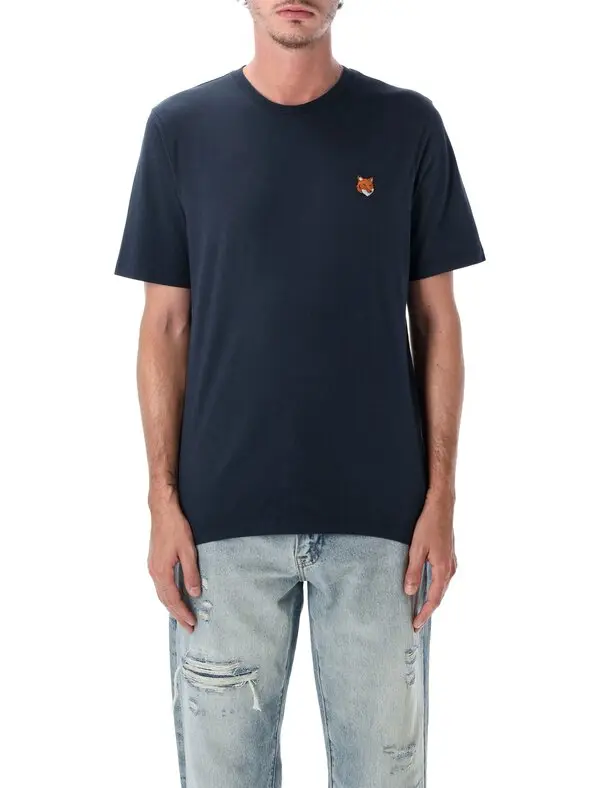 Maison Kitsuné Embroidered Fox Logo T-shirt - Classic Navy