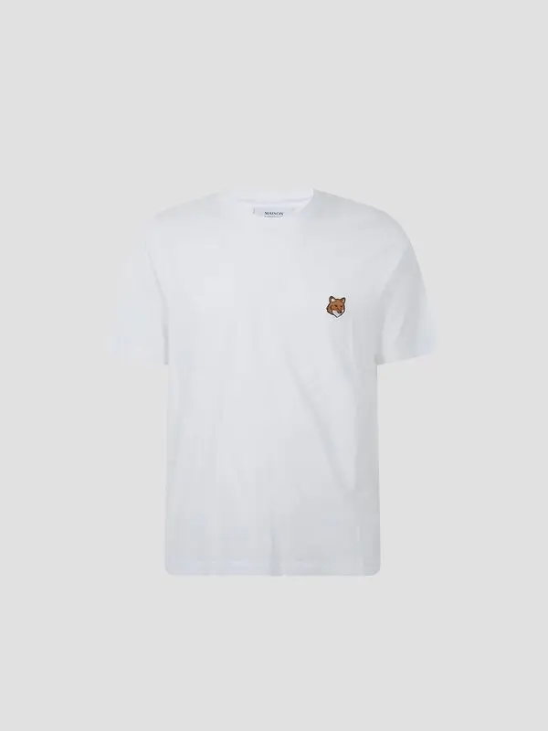 Maison Kitsuné Fox Head Regular Fit Cotton T-shirt - White