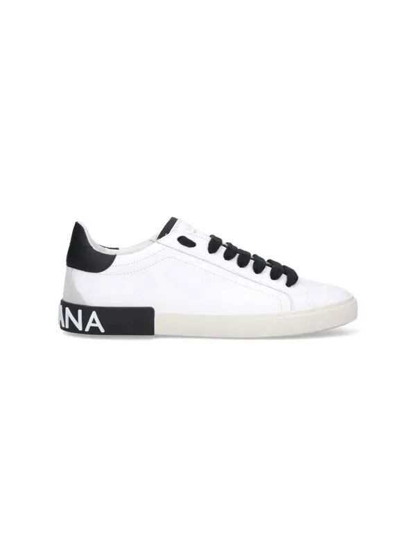 Dolce & Gabbana Premium Leather Sneakers With Soft Textile Lining - White