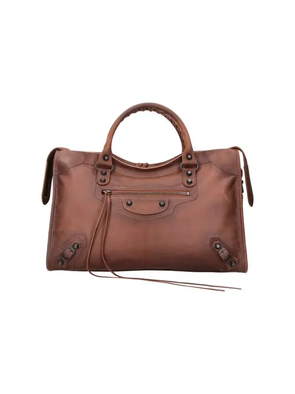Balenciaga Small Leather Tote Bag - Brown