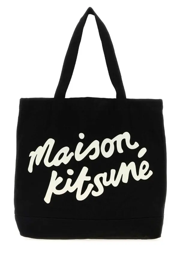 Maison Kitsuné Canvas Shopping Tote Handbag