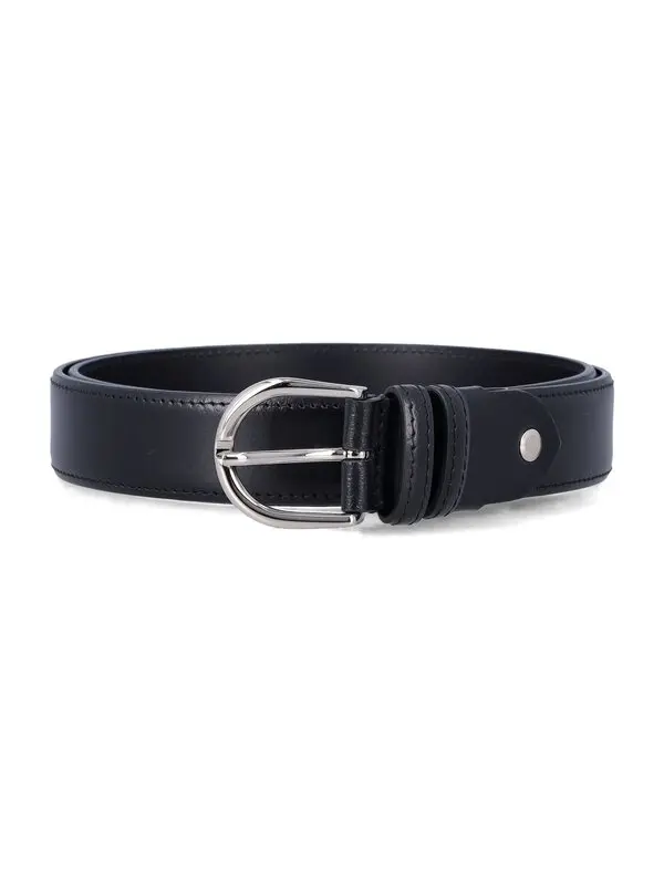MANCINI 1979 Refined Leather Belt 3 Cm Width