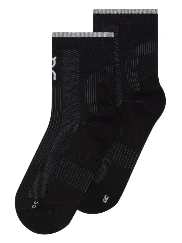 On Performance Run Mid Socks For - Black/ecli