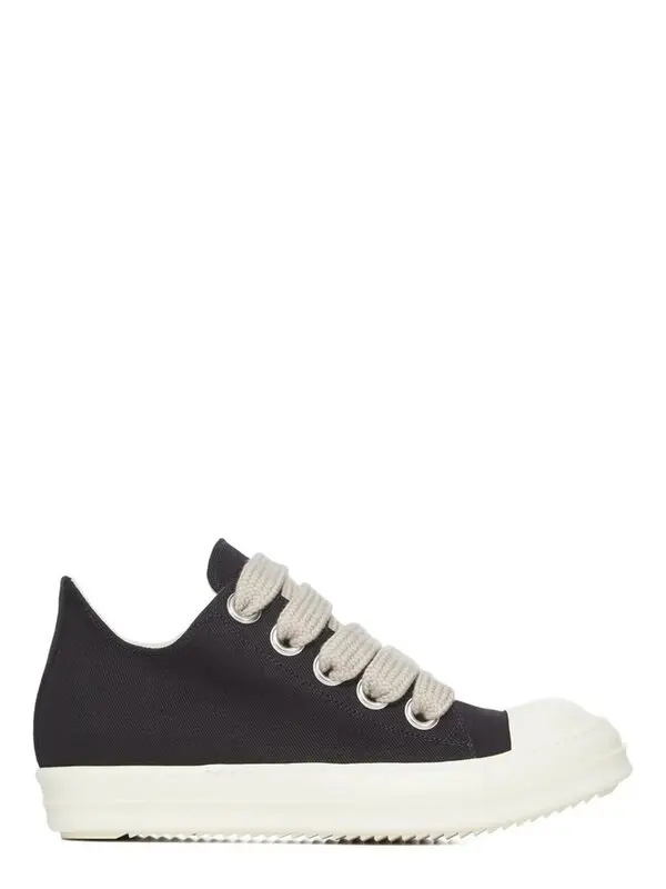 Rick Owens Front Lace-up Cotton Sneakers - Nero
