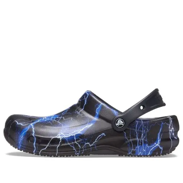 CROCS Bistro Clogs With Lightning Bolt Graphic - Black/blue