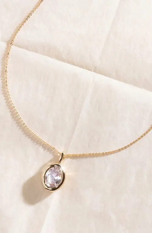 MADE BY MARY Tova Bezel Set Organic Charm Necklace - Silver
