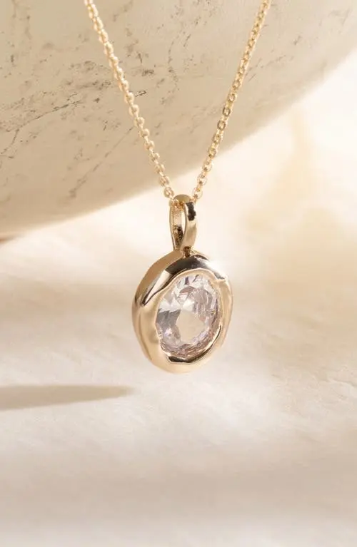 MADE BY MARY Tova Bezel Set Organic Charm Necklace - Silver