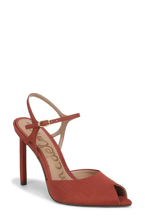 Sam Edelman Tinslie Peep Toe Stiletto Sandals - Ginger Copper