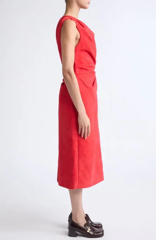 Proenza Schouler Kaelin One-shoulder Suede Midi Dress