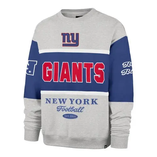 '47 Heather Gray New York Giants Blockfield Maximalist Sweatshirt