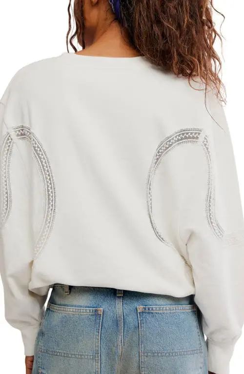 Free People Love Lace Sweatshirt