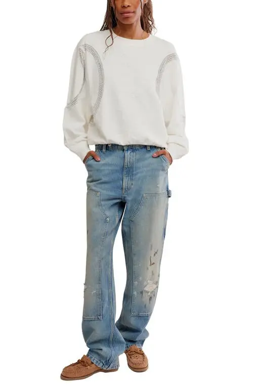 Free People Love Lace Sweatshirt