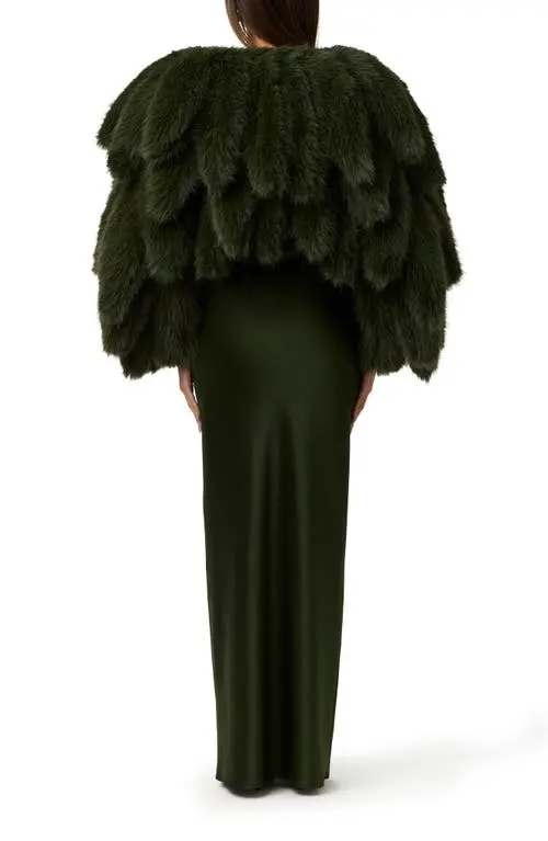 Naked Wardrobe Foxtail Faux Fur Cropped Jacket