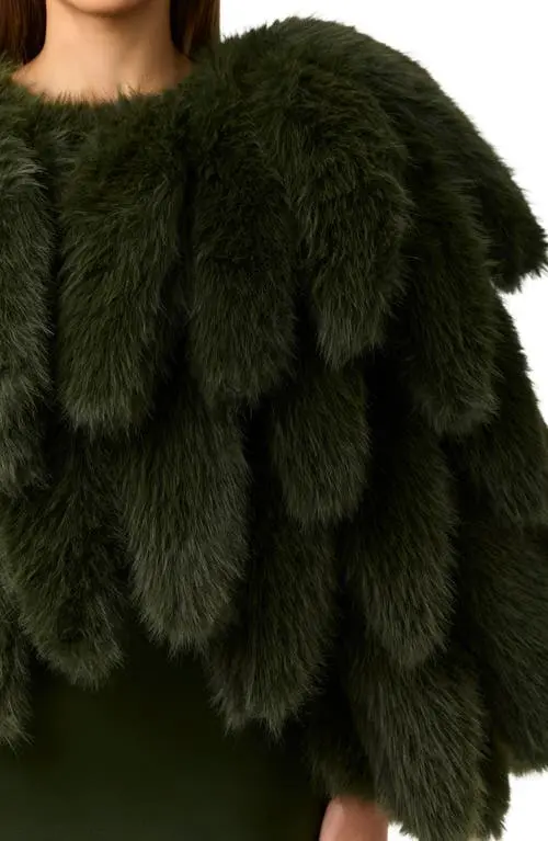 Naked Wardrobe Foxtail Faux Fur Cropped Jacket