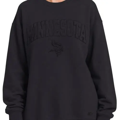 STARTER Minnesota Vikings Athleisure Oversized Fleece Sweatshirt
