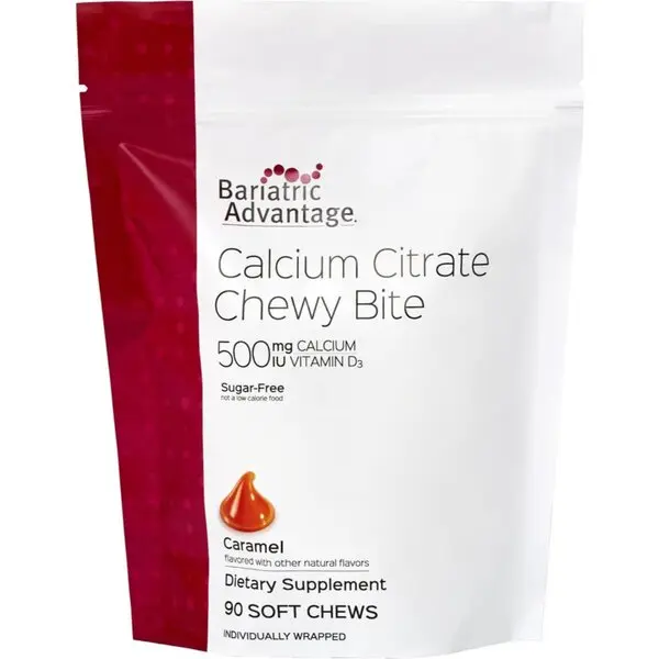 BARIATRIC ADVANTAGE Calcium Citrate Chewy Bites 500 Mg Highly Absorbable Vitamin D3 Supplement 90 Count - None