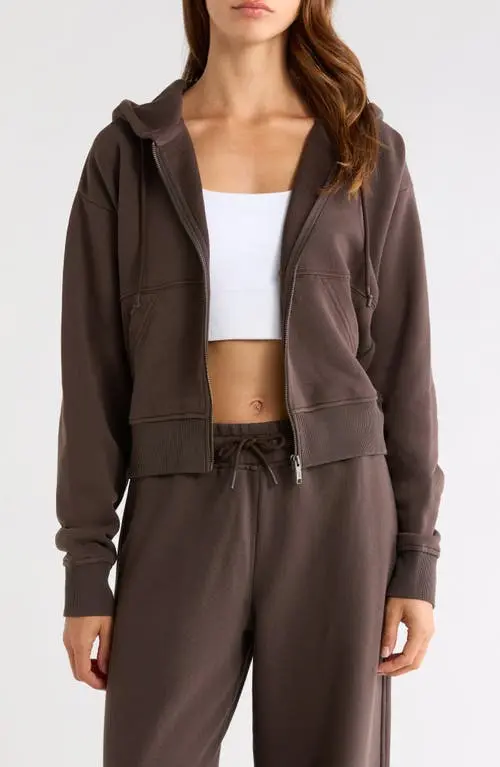 On Club Collective Cott Full Zip Hoodie - Espresso