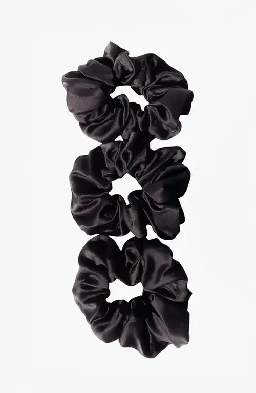 BOMBA CURLS Silky Satin Scrunchies Set Of 3 - None
