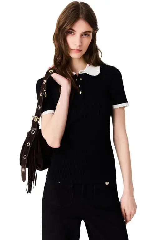Maje Short-sleeved Polo Shirt