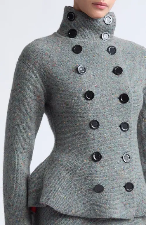 Proenza Schouler Capucine Wool Donegal Sweater Jacket