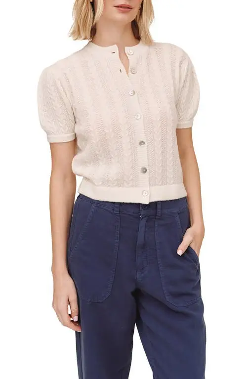Bella Dahl Short Sleeve Cardigan - Ivory