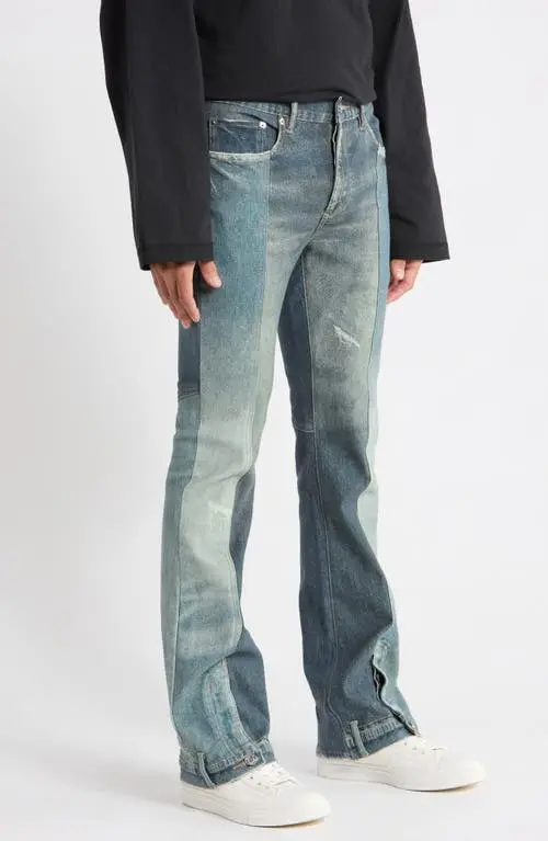 PURPLE BRAND Upside Down Flare Jeans - Blue Multi