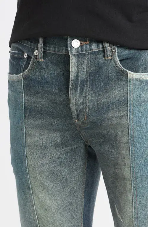 PURPLE BRAND Upside Down Flare Jeans - Blue Multi